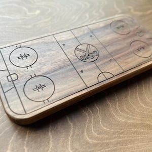 Hockey Rink Shape Hardwood Catchall Trivet | Tray | Serving Board ...