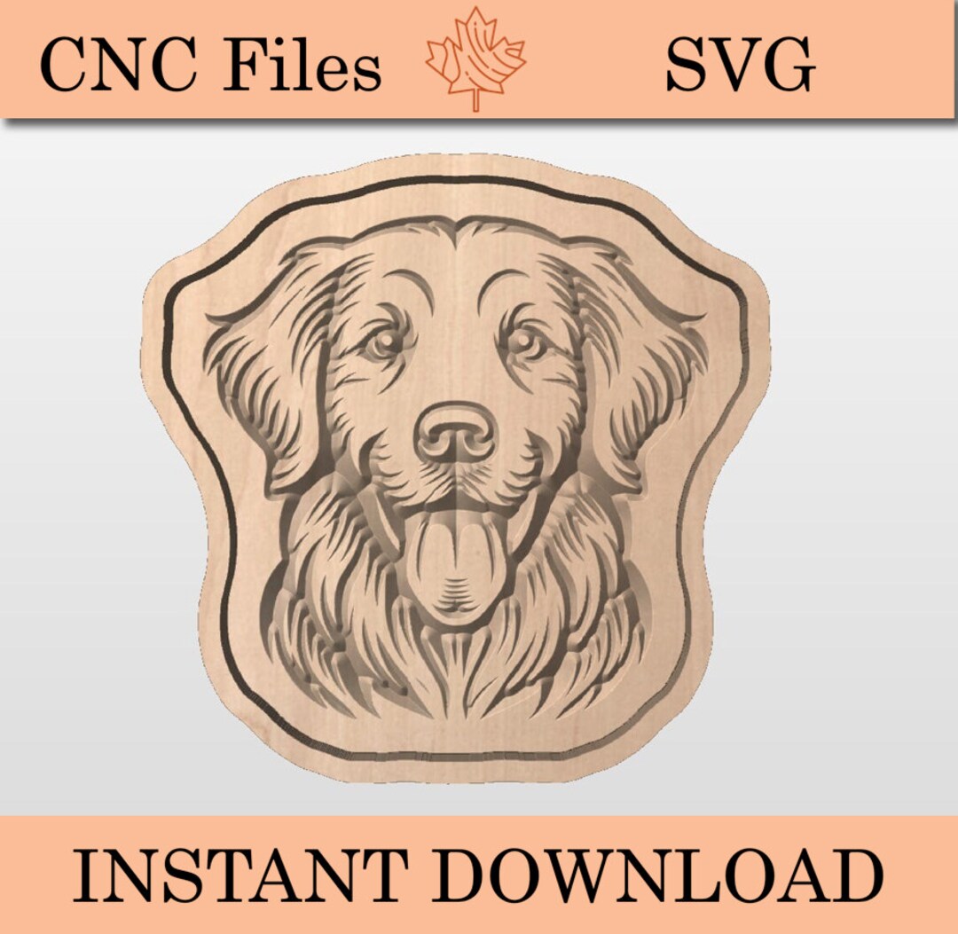 Golden Retriever Tray File for CNC SVG Personalizable - Etsy