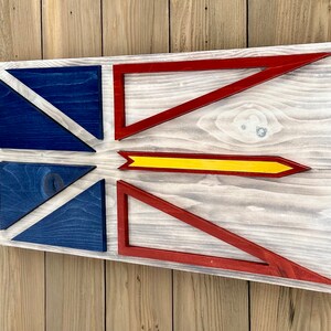 3D Rustic Wooden Newfoundland and Labrador Flag Official Ratio Wall Art ...