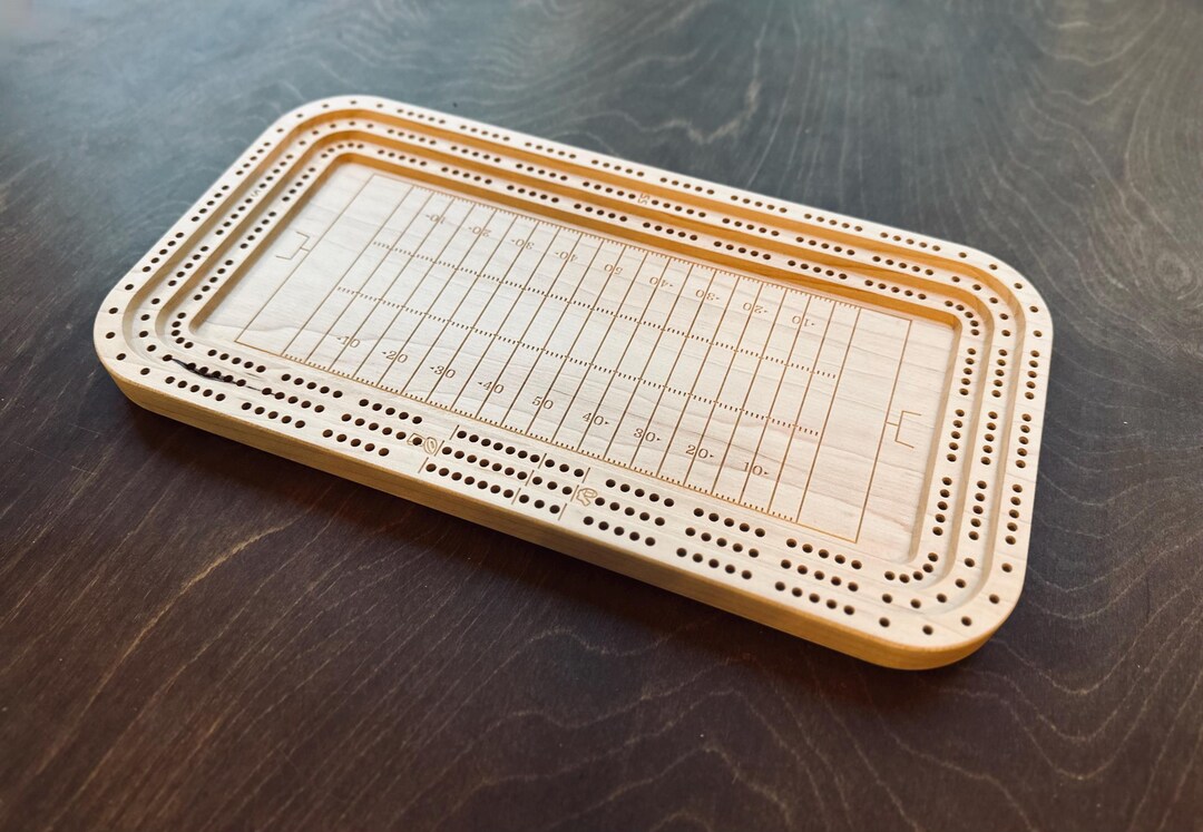 American Football Field Stadium Style Cribbage Board | Metal Pegs ...