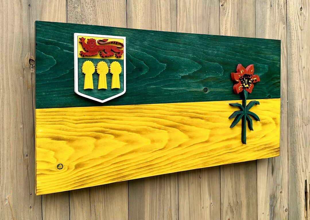 3D Rustic Wooden Saskatchewan Flag | Official Ratio | Wall Art ...