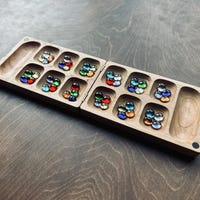Wooden Mancala Game Boards and Pieces - Etsy