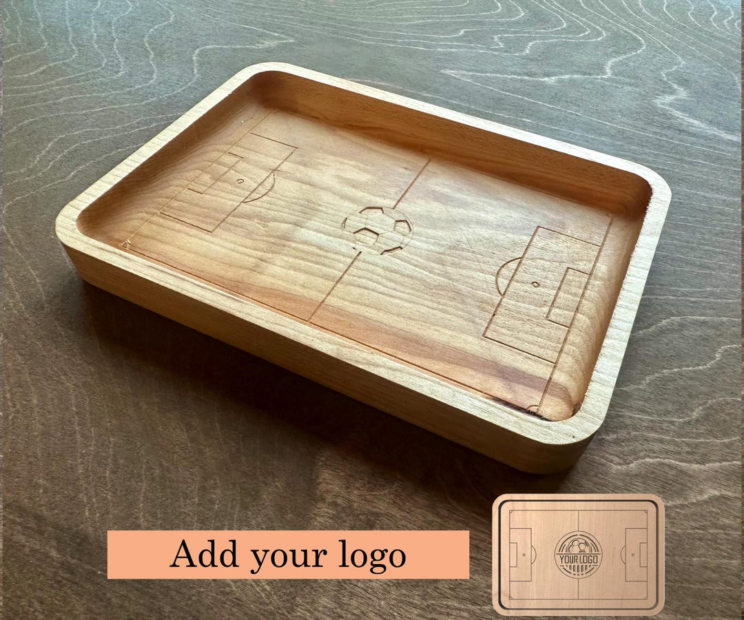 Soccer Field/football Field Shape Hardwood Catchall Tray | Trivet ...