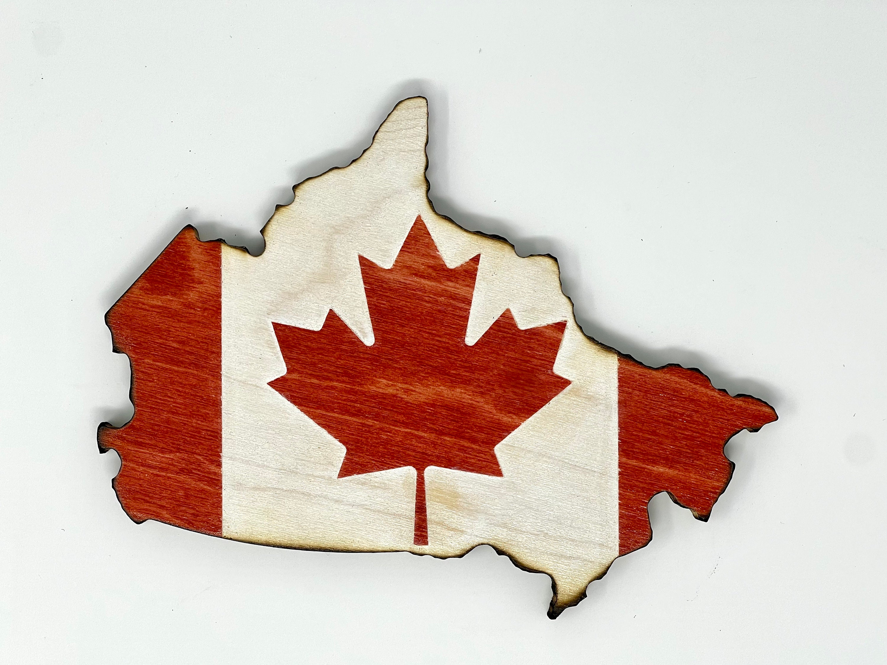 Wooden Canada Map Flag Baltic Birch Canada Shape Flag - Etsy