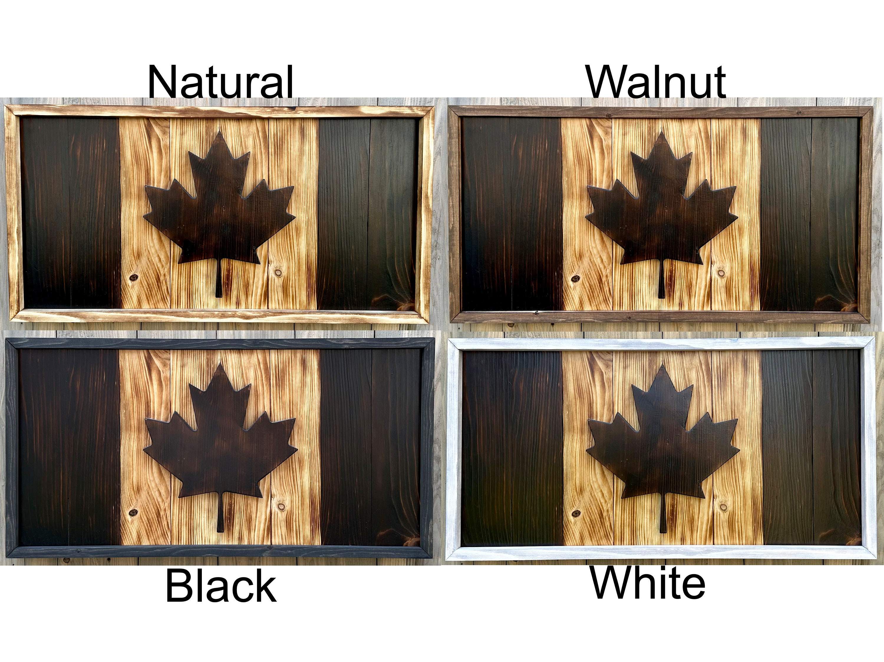 3D Rustic Canada Flag Two Tone Natural Official Ratio - Etsy
