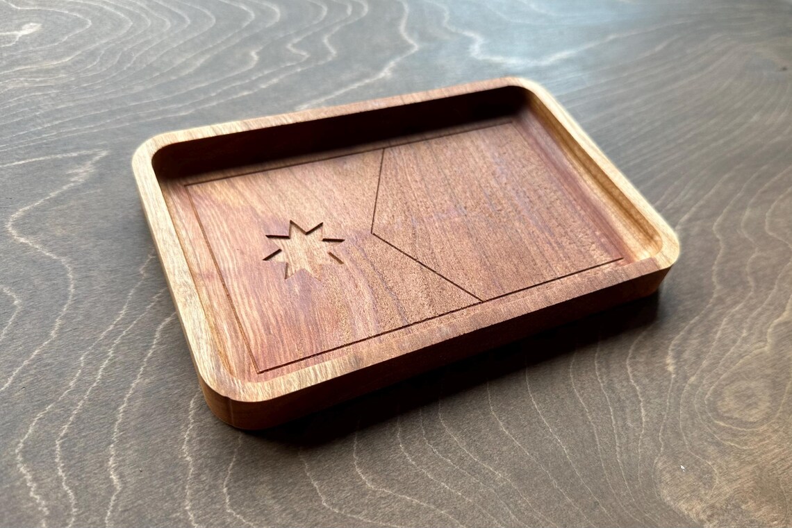 Minnesota State Flag Hardwood Tray: Maple, Cherry, or Walnut - Etsy