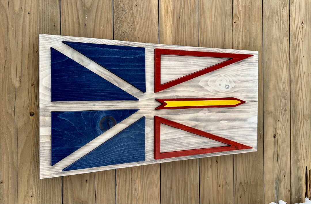 3D Rustic Wooden Newfoundland and Labrador Flag Official Ratio Wall Art ...