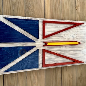 3D Rustic Wooden Newfoundland and Labrador Flag Official Ratio Wall Art ...