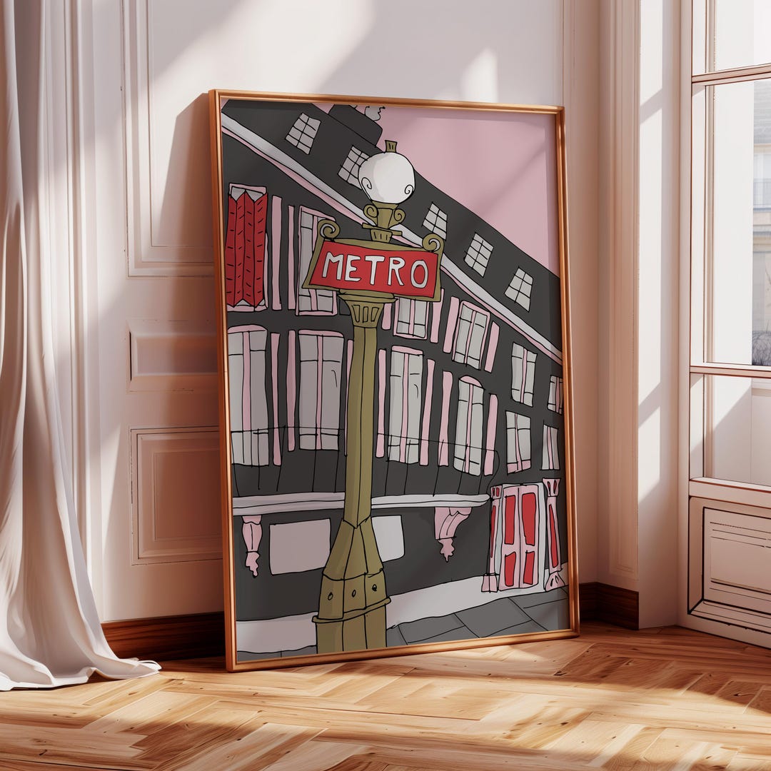 Metro Art Print, Metro Poster, Illustration Poster, Metro Wall Art ...
