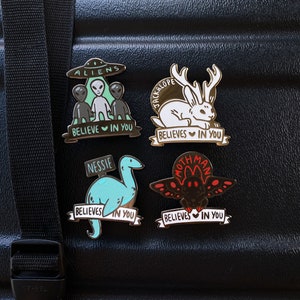 Motivational Cryptids V2 1.5" Hard Enamel Pins - Etsy