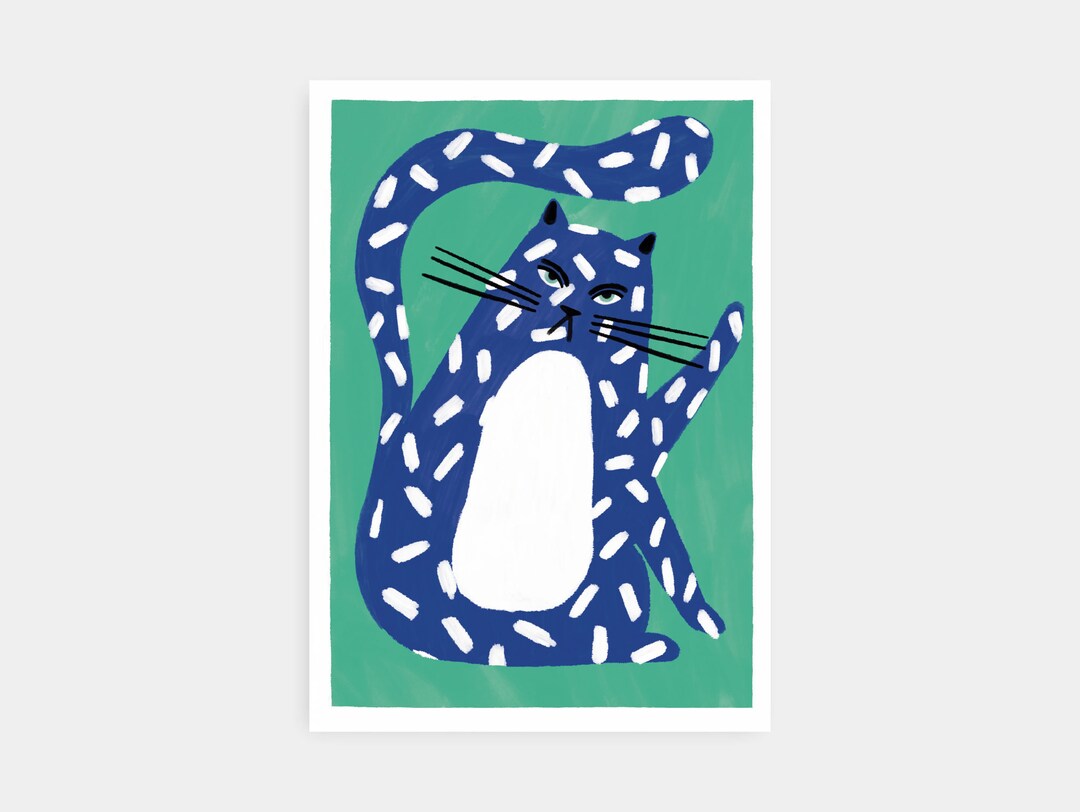 THE CAT A4 Illustration - Etsy