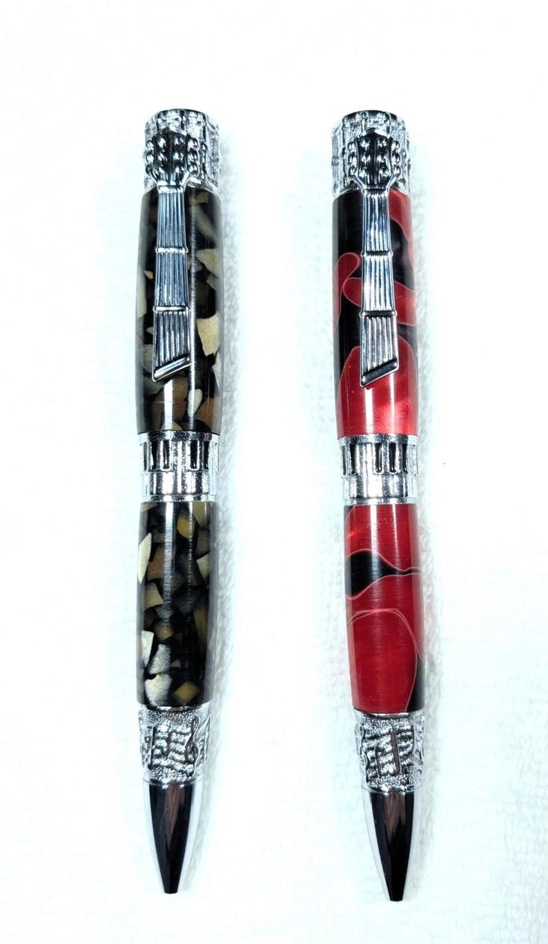 Music Pen: Depicts Drum, Guitar, Piano. Every One Unique. Custom ...