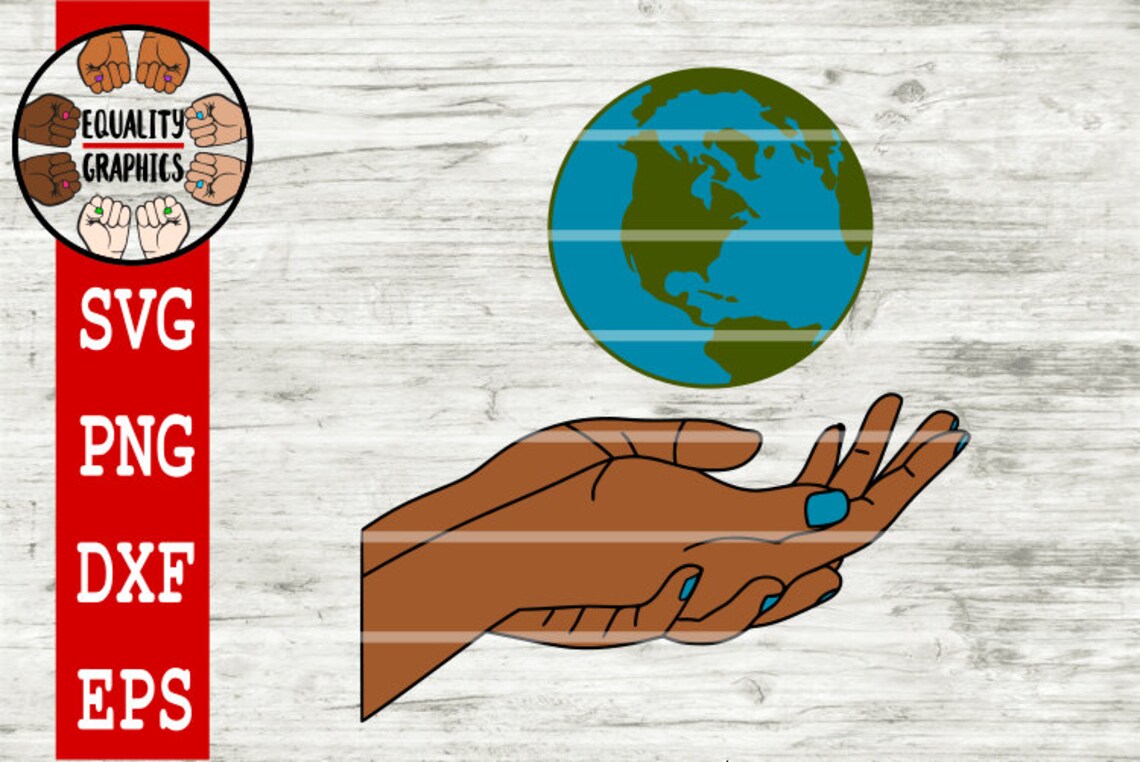 World in Hand Svgs DXF EPS PNG Cutting File Cricut | Etsy