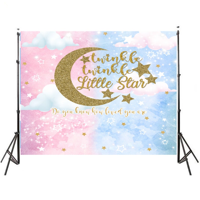 Light Pink Blue Twinkle Twinkle Little Stars Photography | Etsy