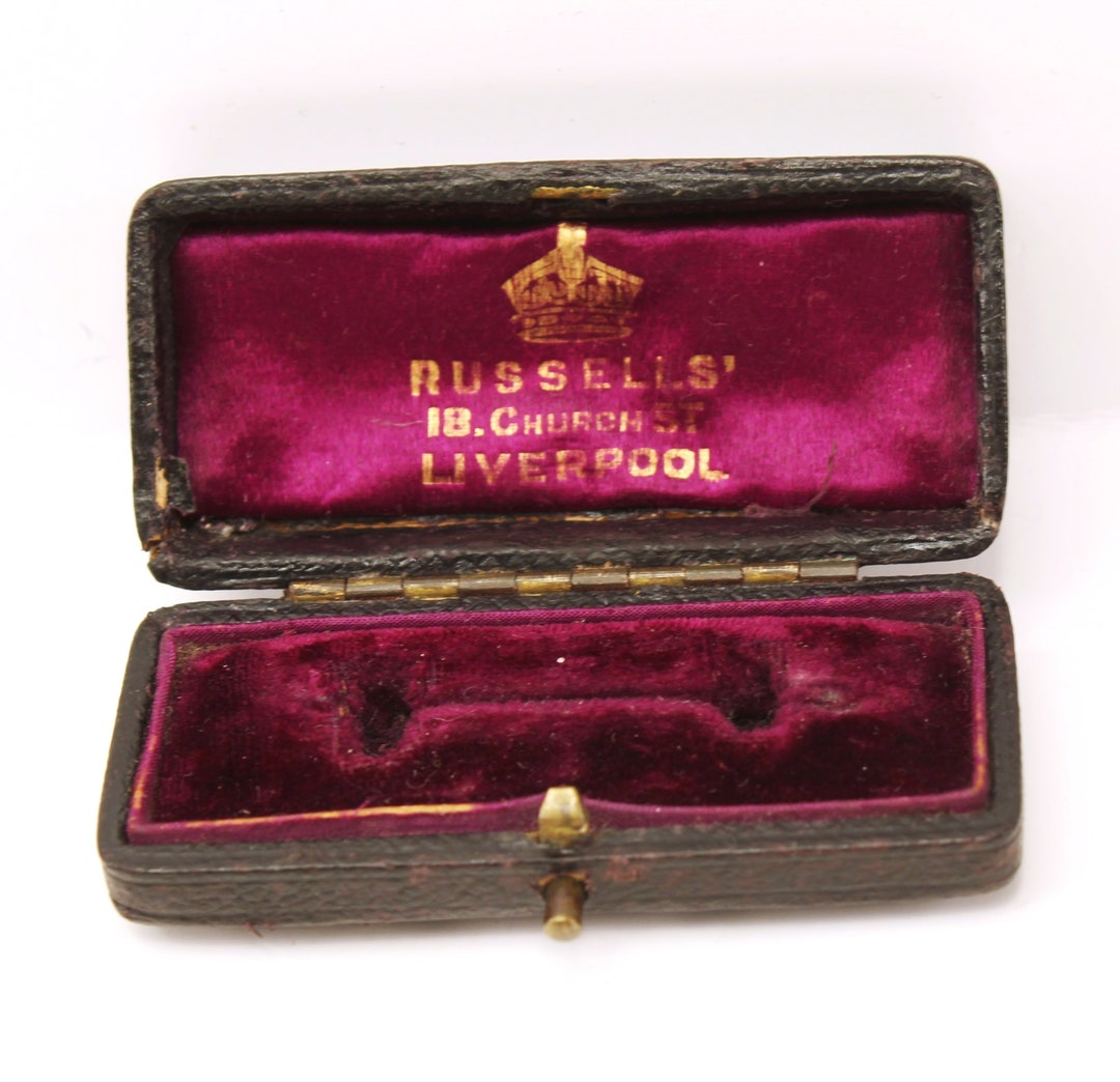 Antique Victorian Brown Leather Brooch Box. Perfect for a Gift or ...