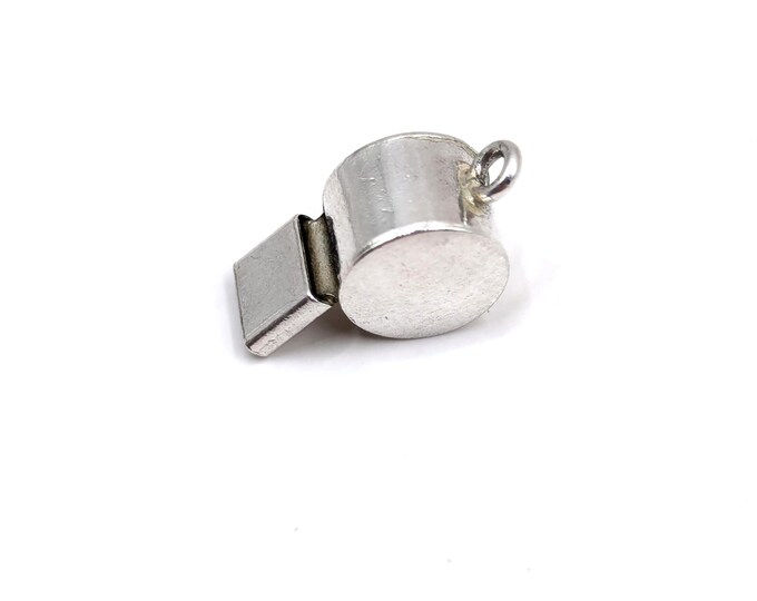 Vintage Tiny Silver Working Whistle Charm for a Charm Bracelet or ...