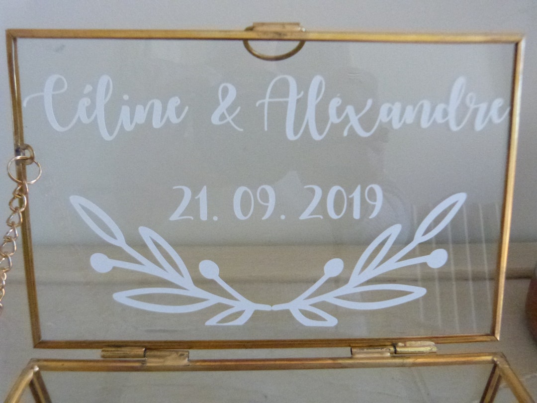 Sticker for Wedding Urn or Wedding Ring Box. Customizable Wedding Urn ...