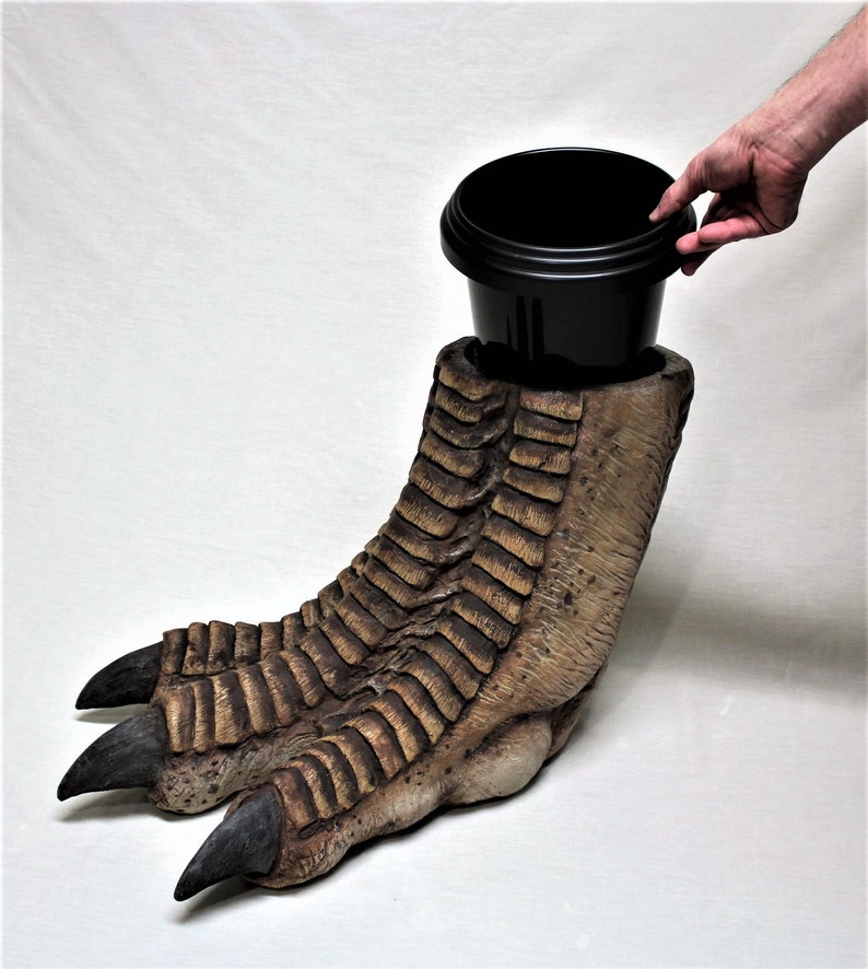 Lifesize T Rex Dinosaur / Dragon Foot Waste Basket Trashcan - Etsy