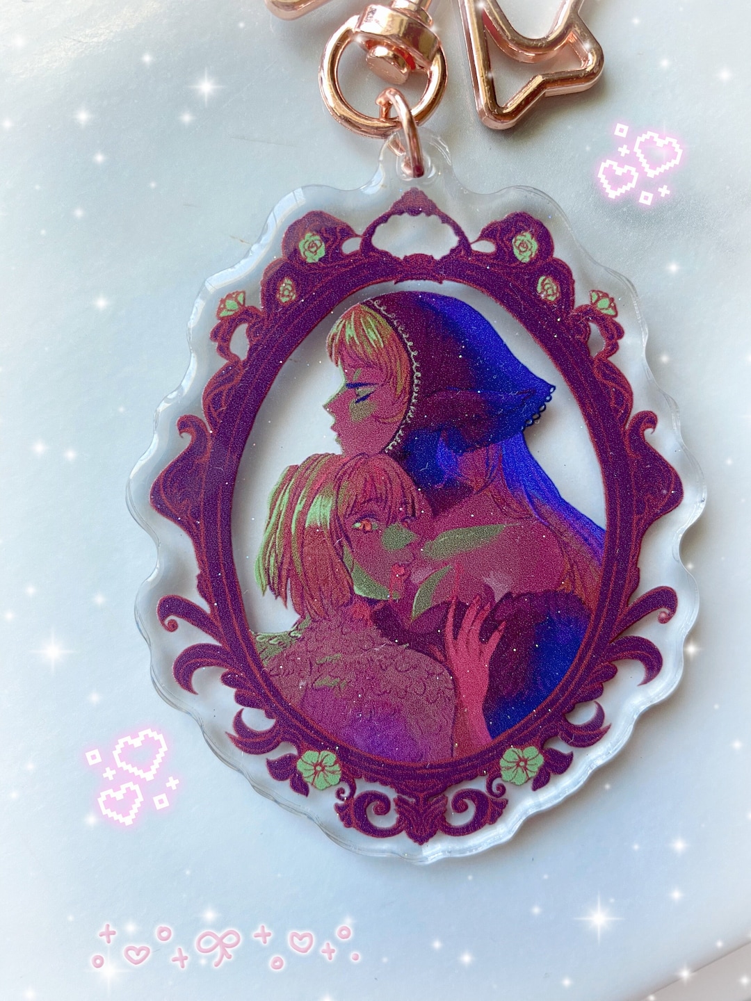 3 Dungeon Meshi Marcille X Falin Glitter Epoxy Charm - Etsy UK