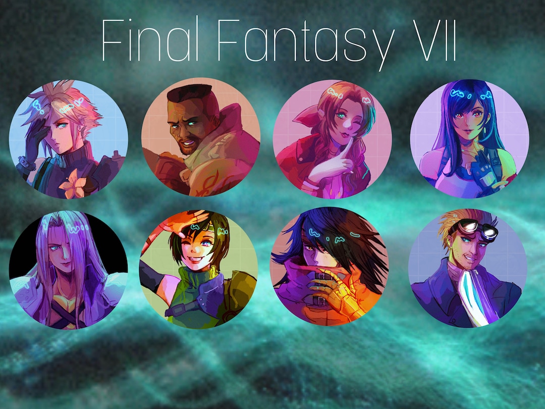 58mm Final Fantasy VII Badges - Etsy