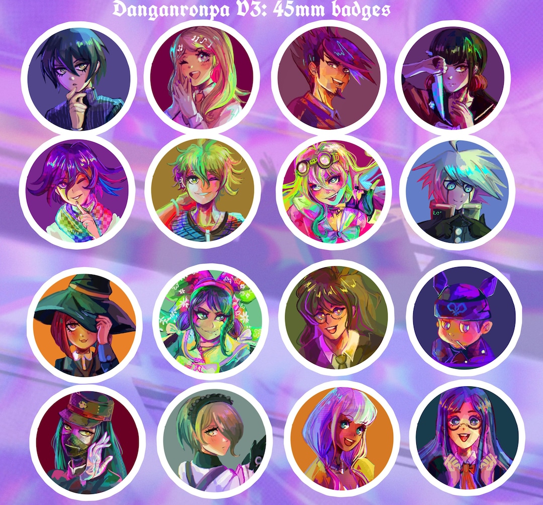 45mm Danganronpa V3 Badges - Etsy