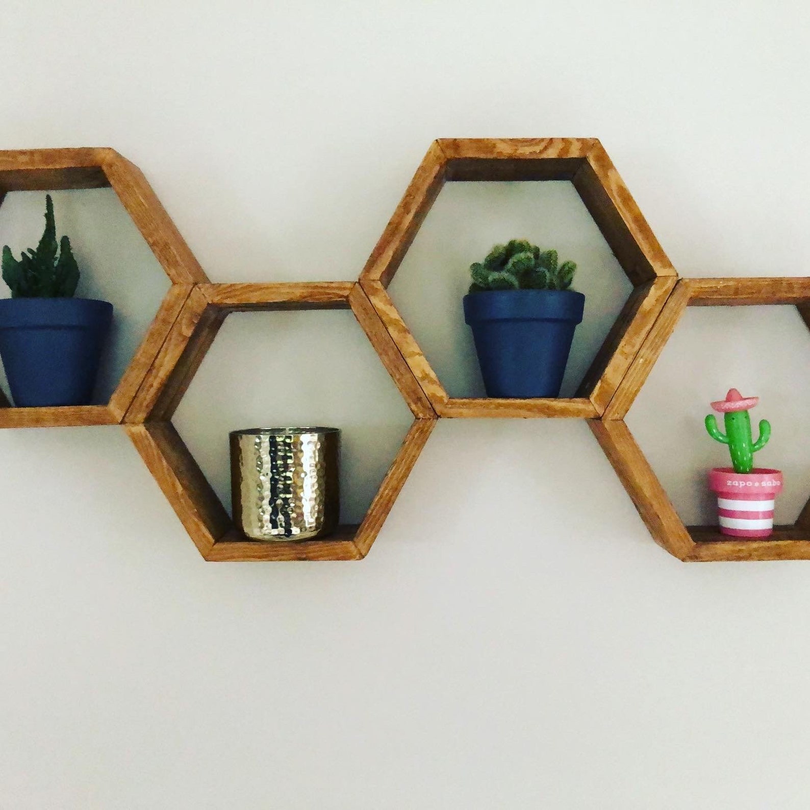 Pallet Hexagon Shelf Hanging Shelving - Etsy UK