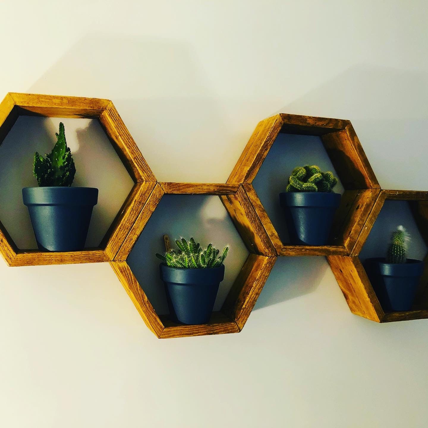 Pallet Hexagon Shelf Hanging Shelving - Etsy UK