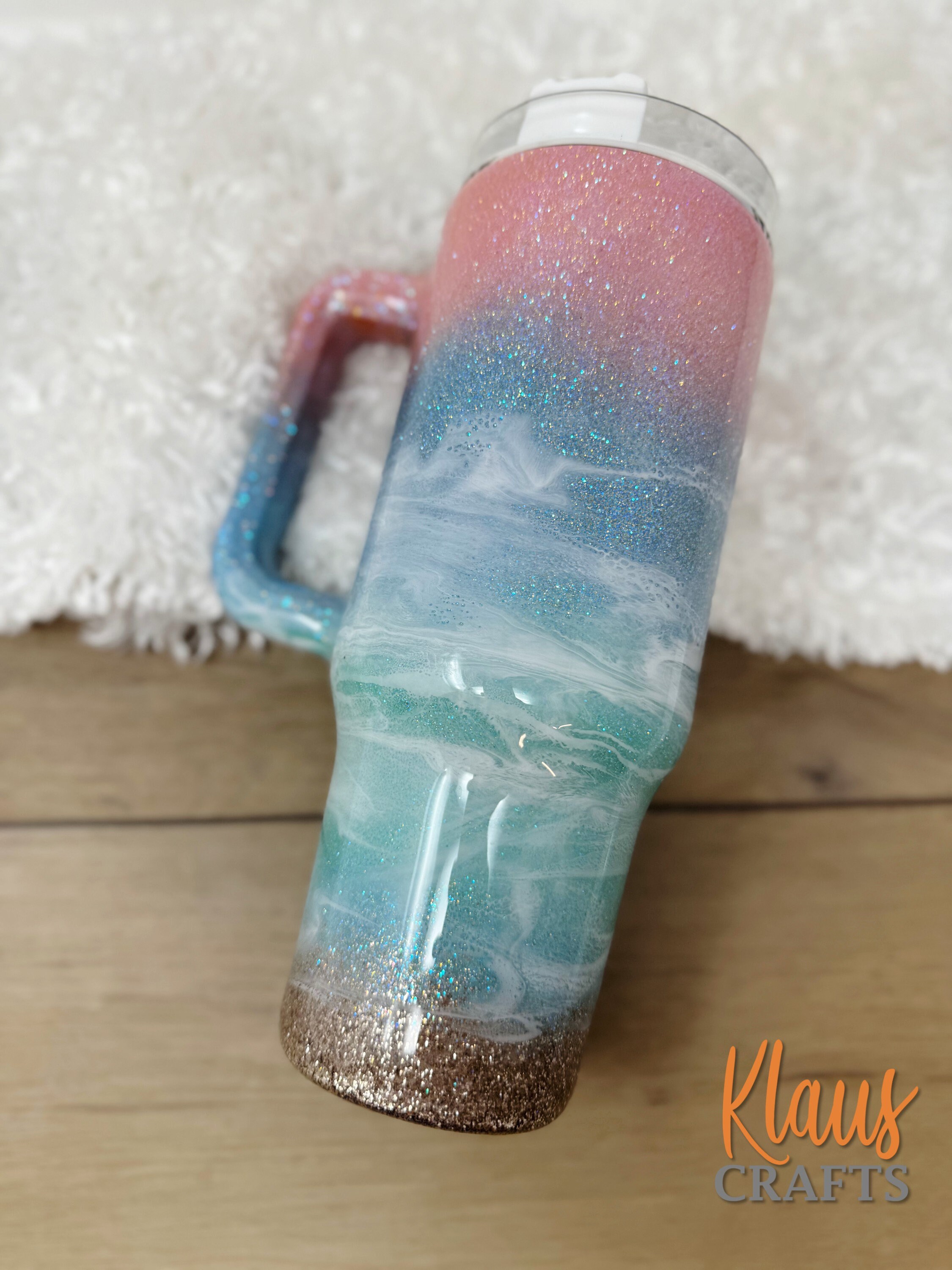 Sunset Ocean 40 Oz Dupe, Custom Ocean 40 Oz, Glitter Ocean, Sunset Sea ...