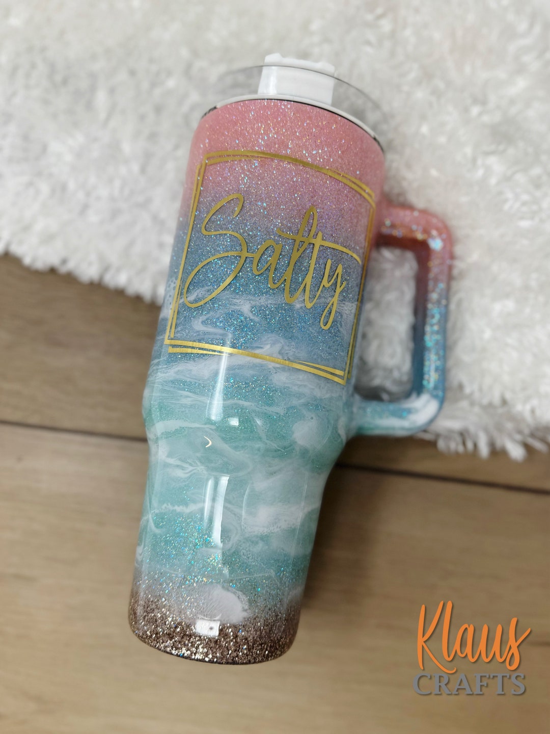 Sunset Ocean 40 Oz Dupe, Custom Ocean 40 Oz, Glitter Ocean, Sunset Sea ...