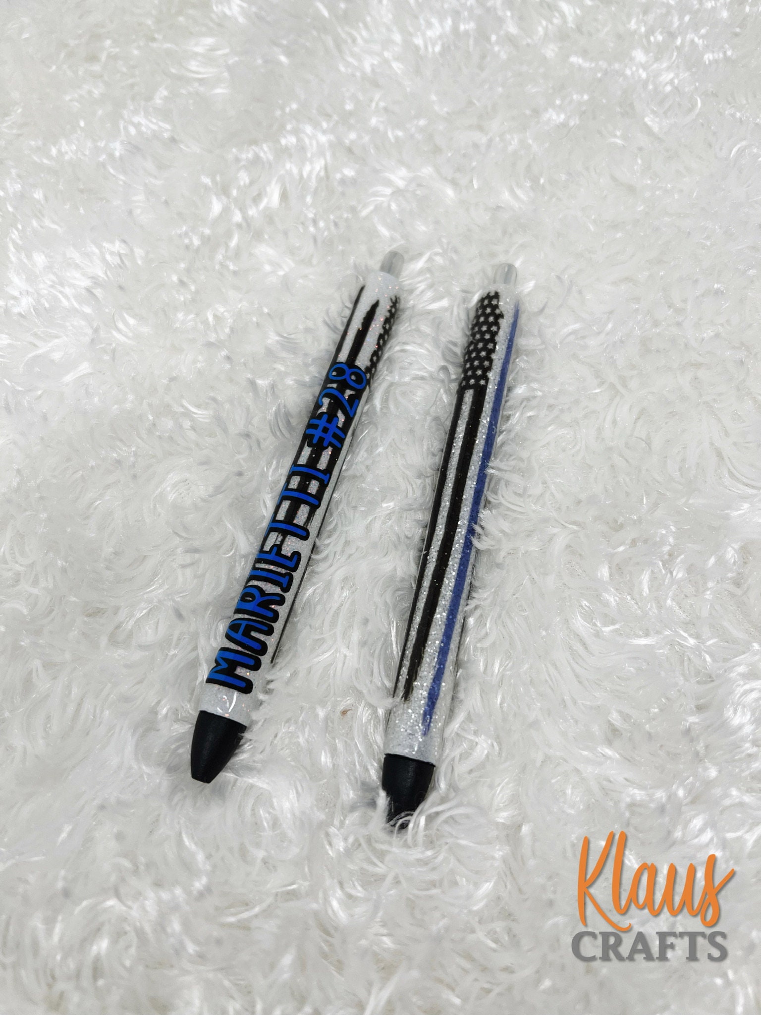 Made to Order Thin Blue Line Pen, Personal Refillable Gel Pen Blue Line ...
