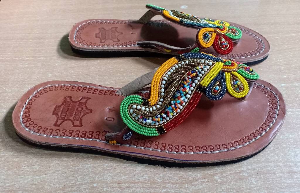 ON Sale:maasai Sandals African Beaded Sandals Women Sandals - Etsy