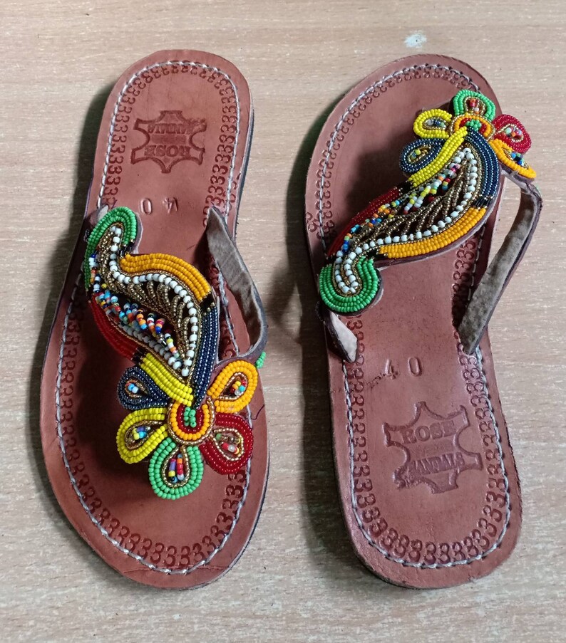 ON Sale:maasai Sandals African Beaded Sandals Women Sandals - Etsy