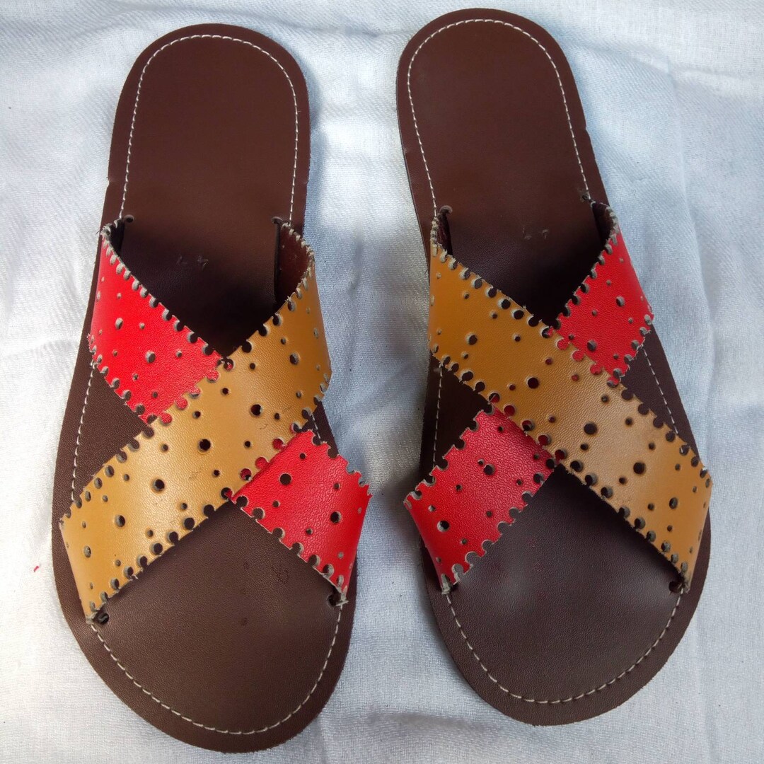 African Men Sandals,leather Sandals, Men Shoes,christmas Gift for Him ...
