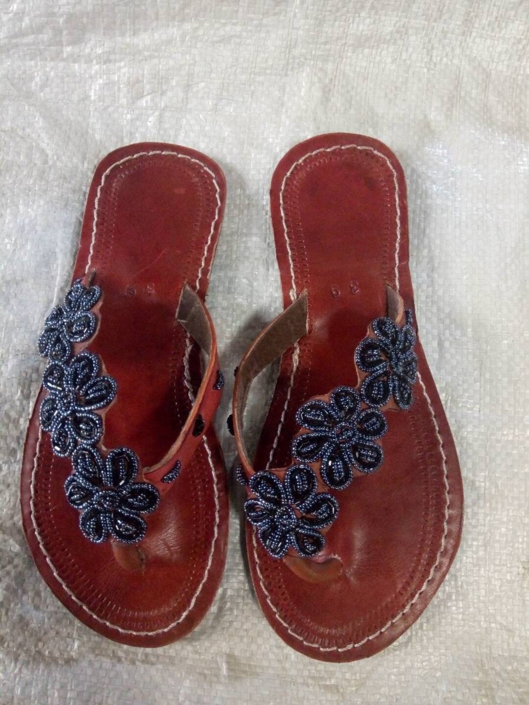 ON Sale:beaded Sandals/sandals Women Leather/african Beaded Sandals ...