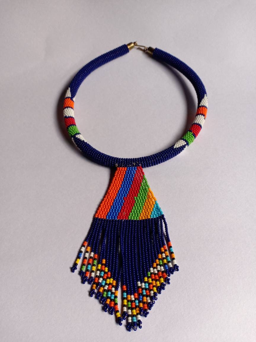 Zulu Necklace Maasai Beaded Necklace Tribal Jewelleryethnic Etsy