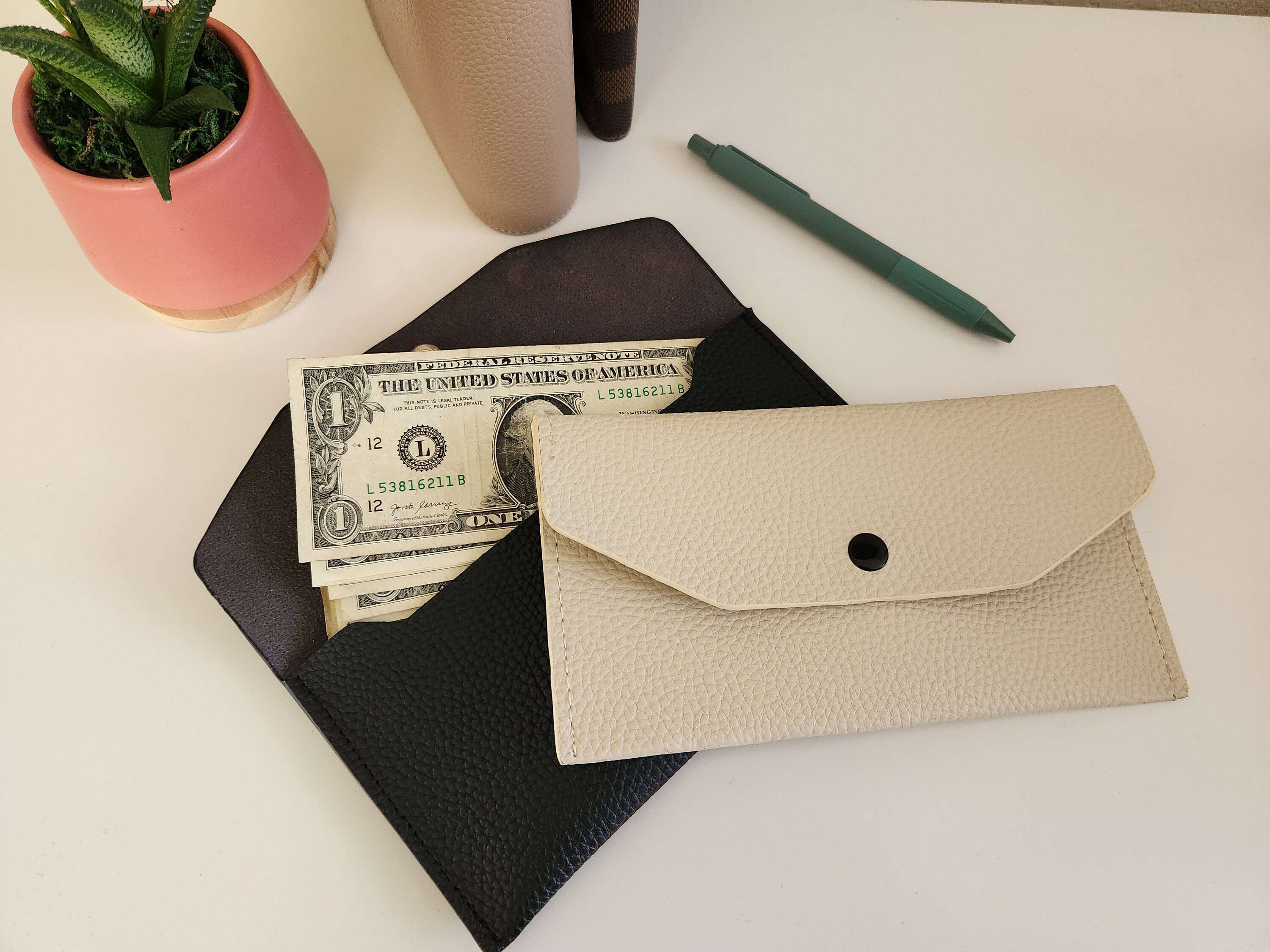 Bank Bag - Beige or Black - Etsy