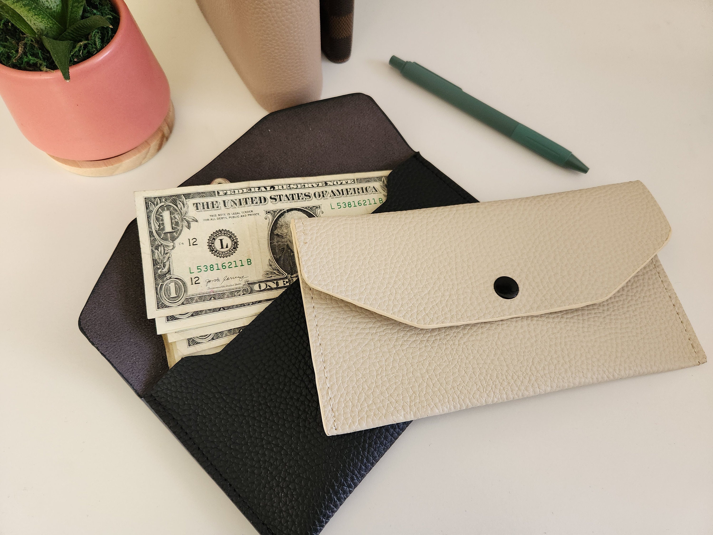 Bank Bag - Beige or Black - Etsy