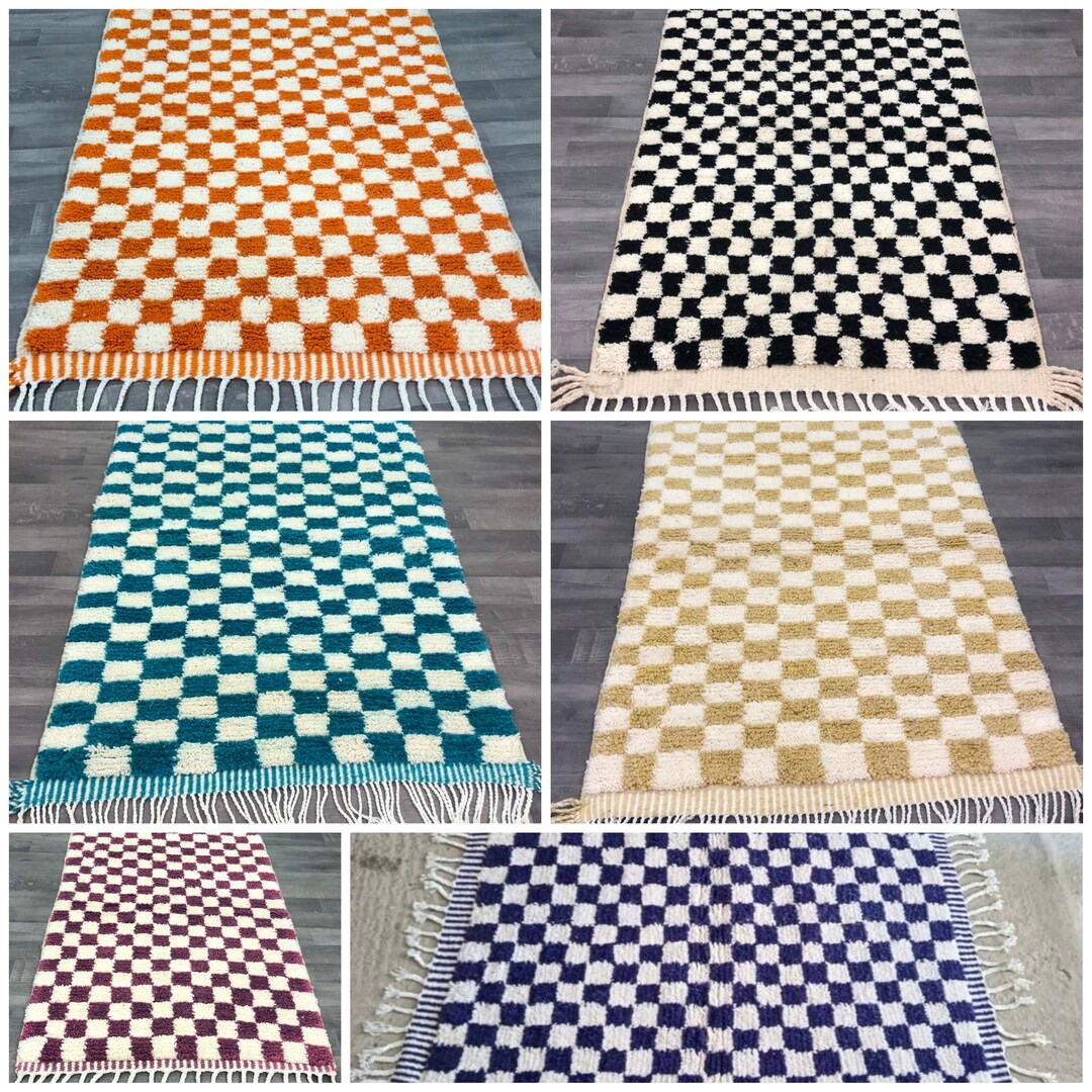 Moroccan Rugs Berber Checkered Rug Morocco Checker Rug - Etsy