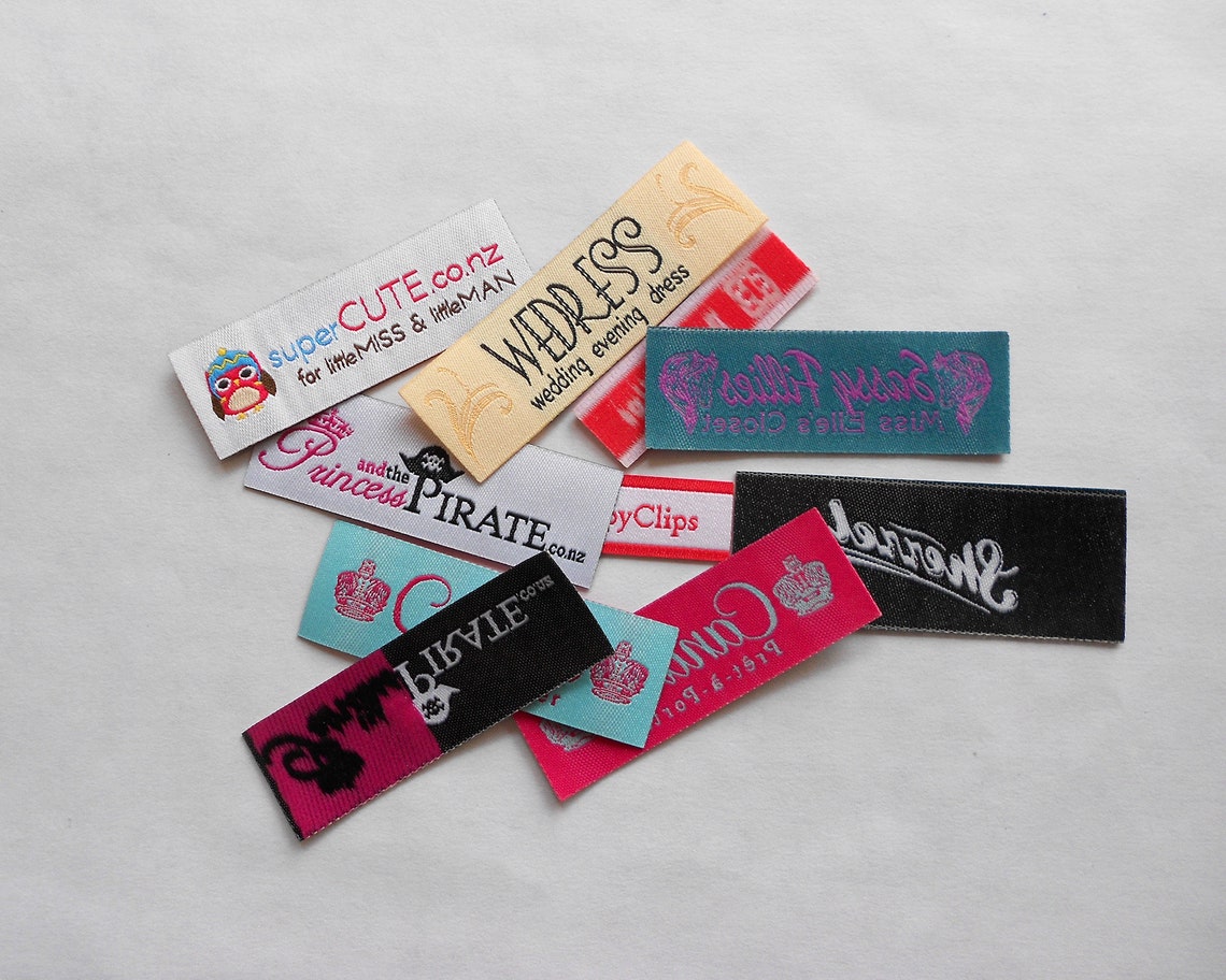 Iron on Clothing Woven Label With Customized Brand Logo, (MOQ 1000pcs ...