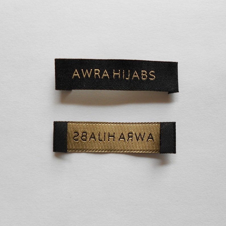 500pcs & 1000pcs Customized Damask Garment Woven Labels Hem Tag Sewing ...