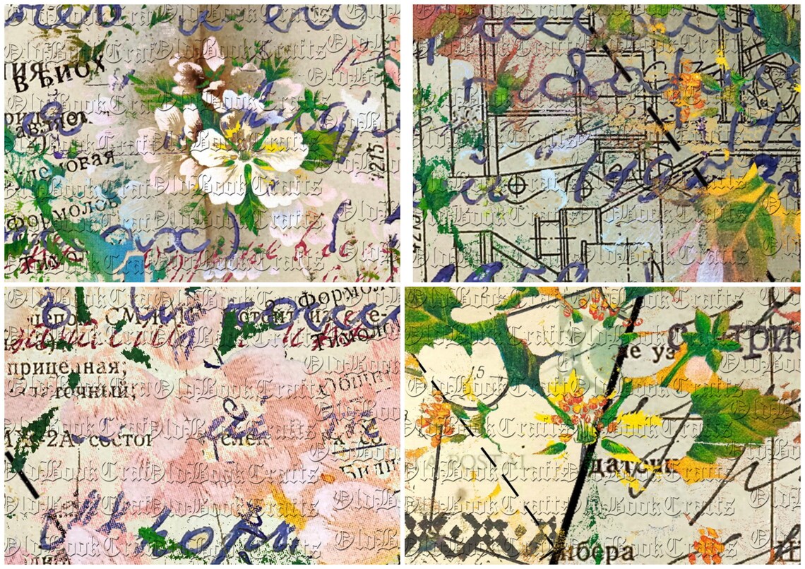 Spring Printable Paper Scrapbooking Paper Journal Pages | Etsy