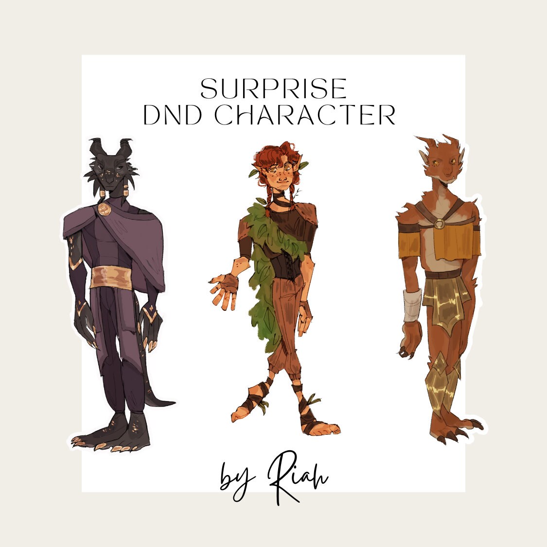 Custom DND Mystery Character Surprise DND Character Commission Random ...