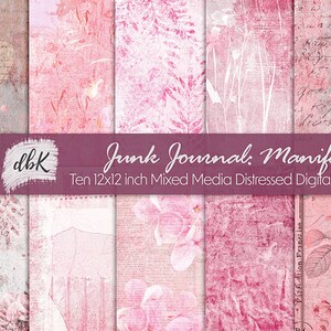 Digital Scrapbook Paper Bundle - Collage Paper - Junk Journal Kit - Art ...