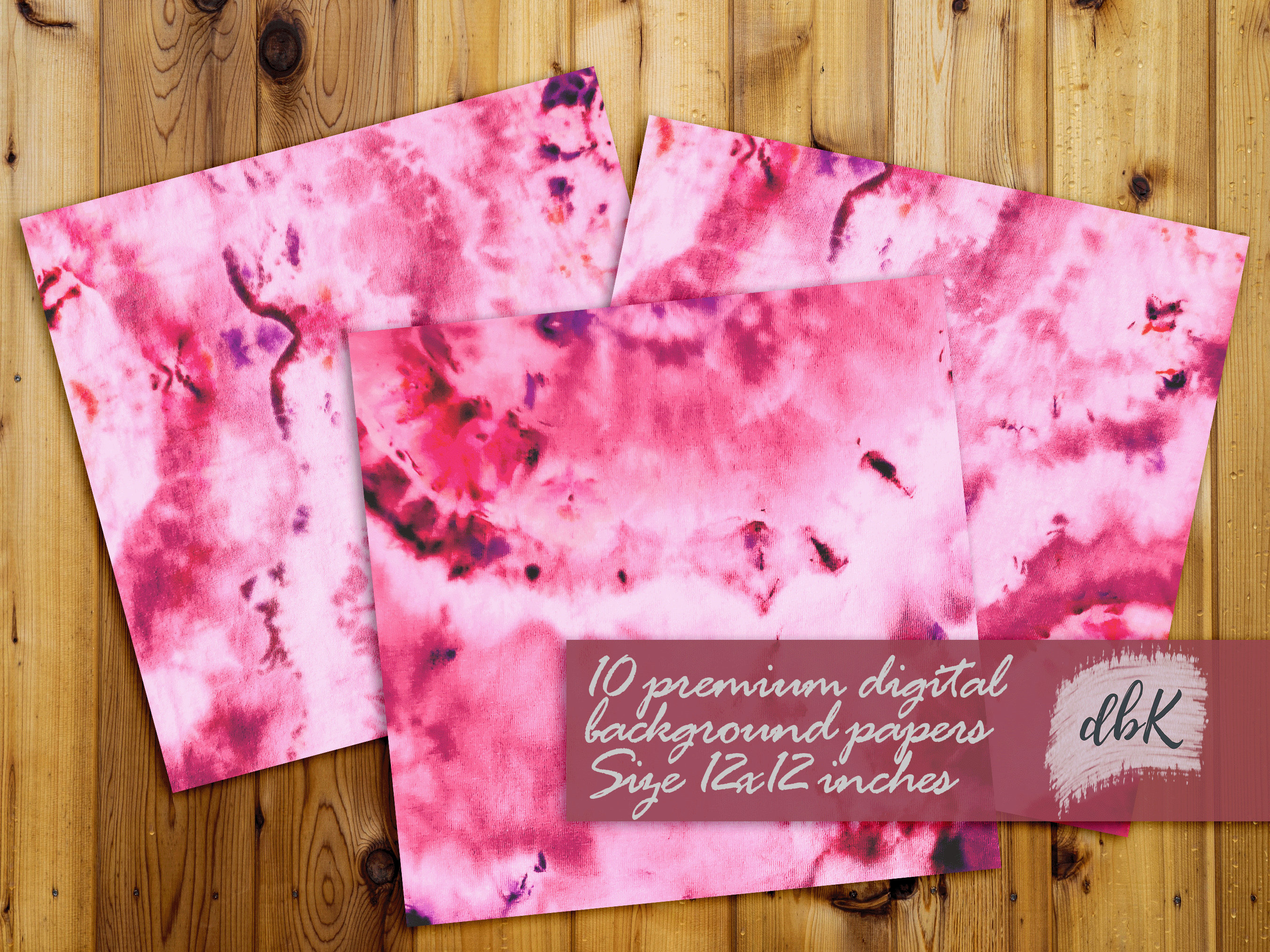 Tie Dye Pattern Digital Background Papers - Ice Dye - Scrapbook Papers ...