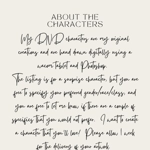 Custom DND Mystery Character - Surprise DND Character Commission ...