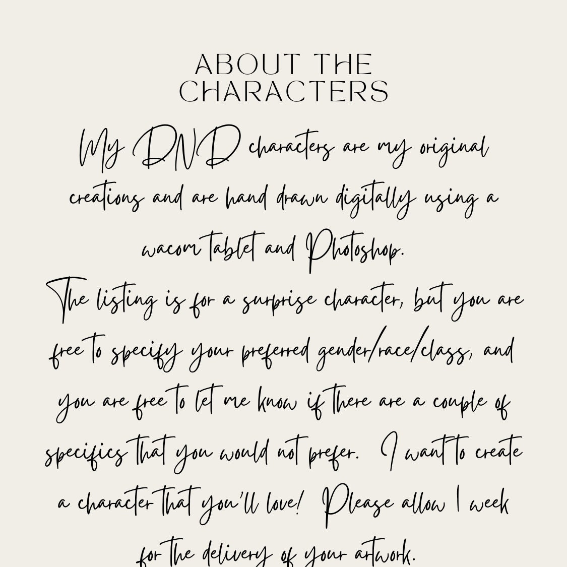 Custom DND Mystery Character Surprise DND Character Commission Random ...