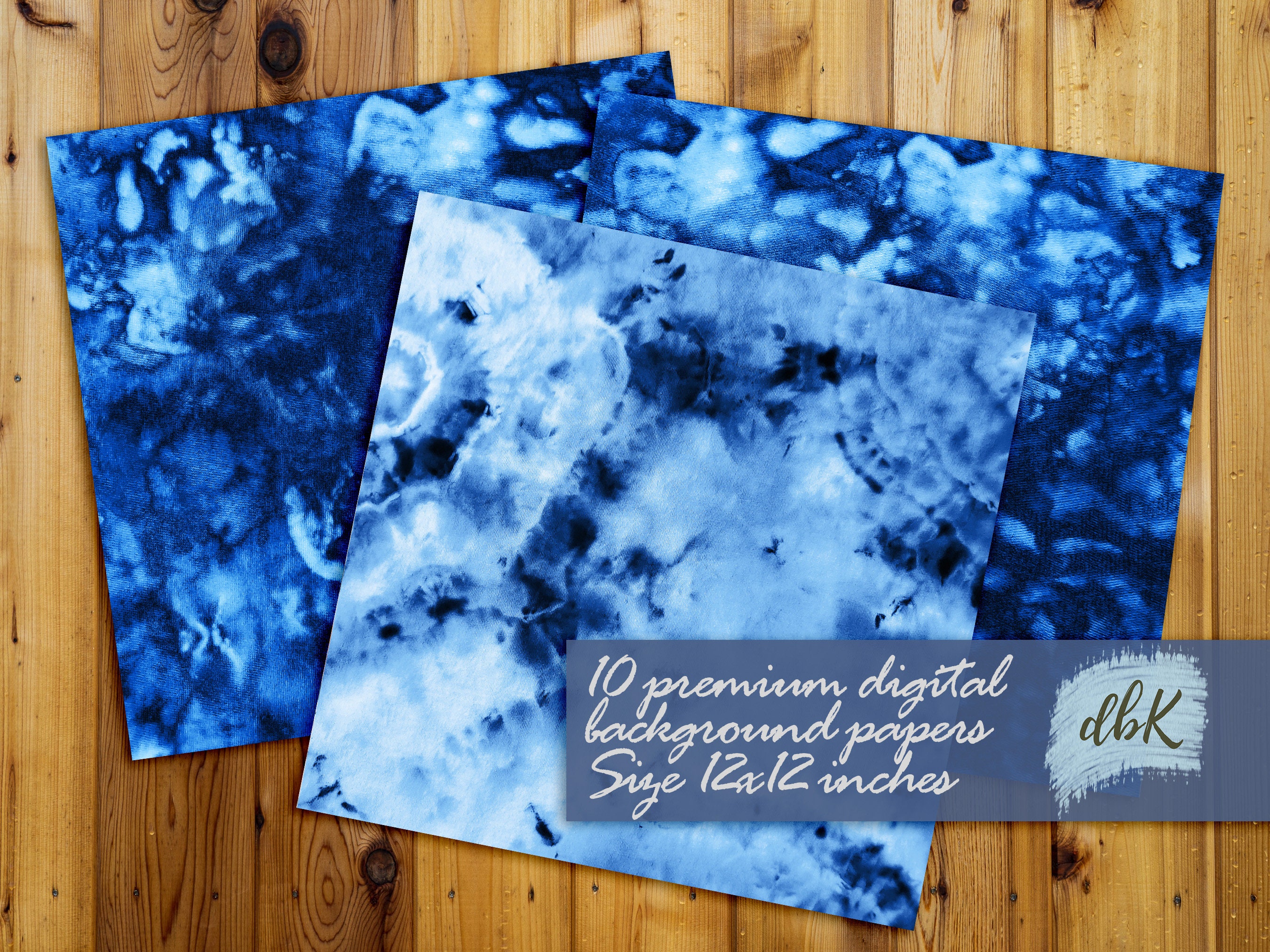 Tie Dye Pattern Digital Background Papers - Ice Dye - Scrapbook Papers ...