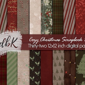Merry Christmas Digital Scrapbooking Kit, Christmas Digiscrap Bundle ...