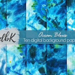Boho Tie Dye Digital Scrapbook Paper Bundle, Printable Papers, Instant ...