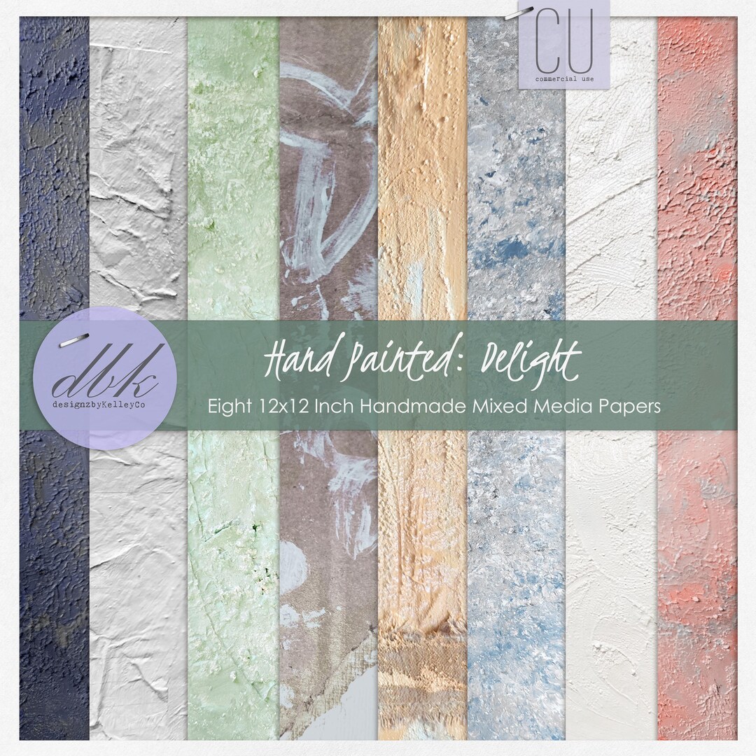 Delight Digital Scrapbook Kit Mixed Media Art Journal Papers ...